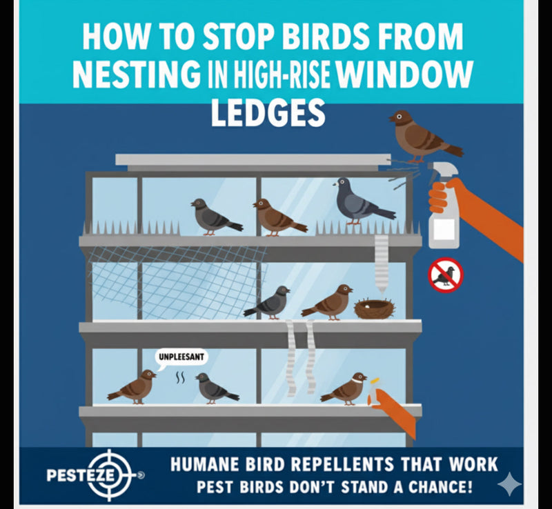 HOW TO STOP BIRDS FROM NESTING IN HIGH-RISE WINDOW LEDGES - Pesteze