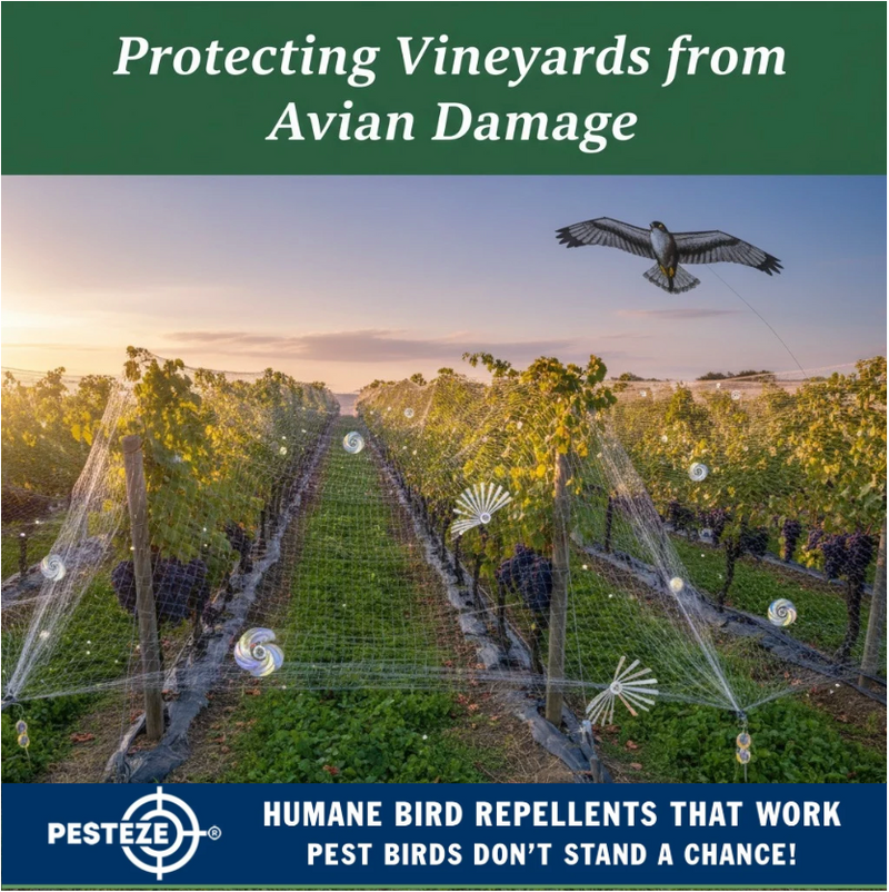 PROTECTING VINEYARDS FROM AVIAN DAMAGE - Pesteze