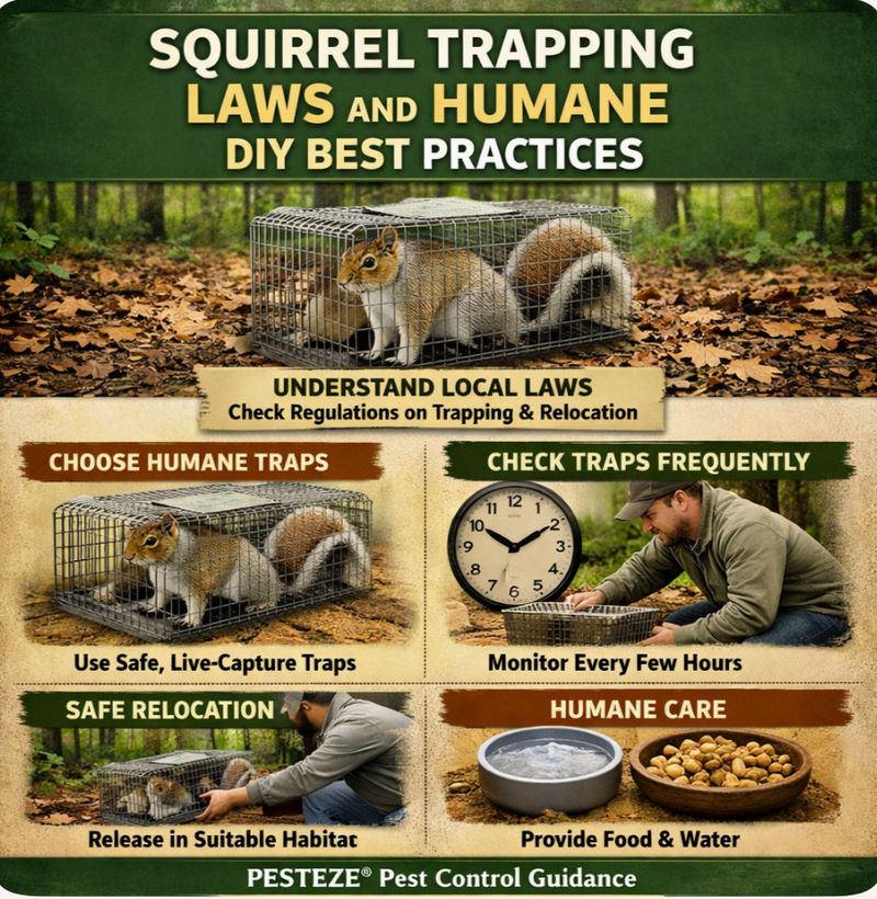 Squirrel Trapping Laws & Humane Control Guide | PESTEZE® – Pesteze
